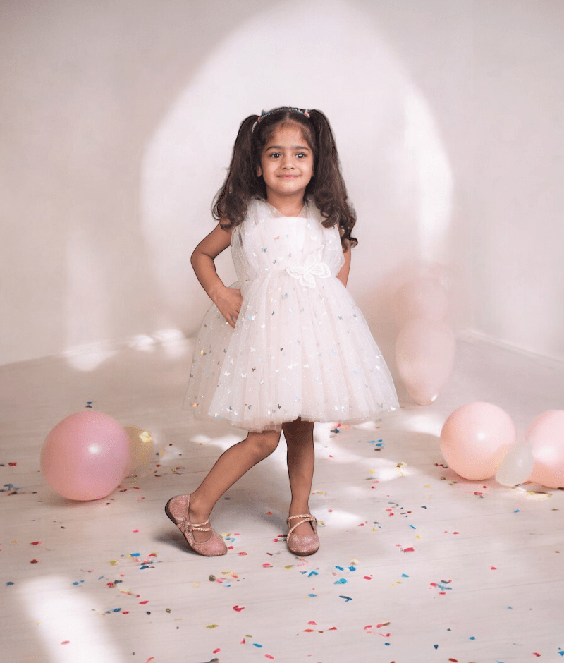 Buy Baby Pink Butterfly Frock – FayonKids